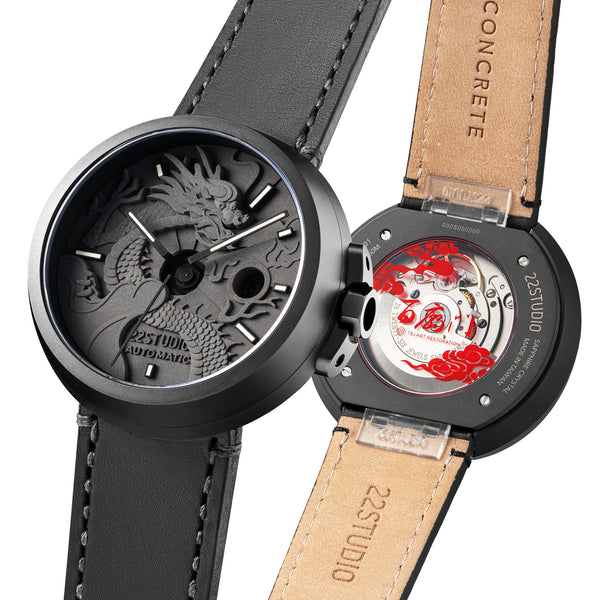 4D Concrete Watch Automatic 45mm Dragon Edition_Shadow – 22STUDIO